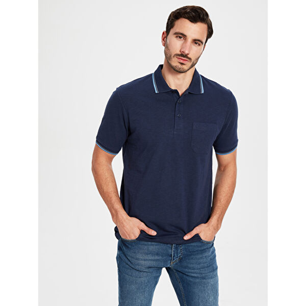 Polo Yaka Kısa Kollu Penye Tişört