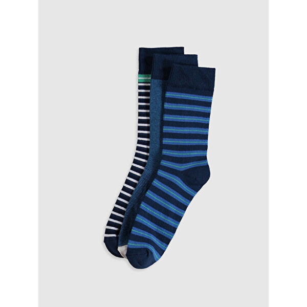 Çizgili Soket Çorap 3'lü