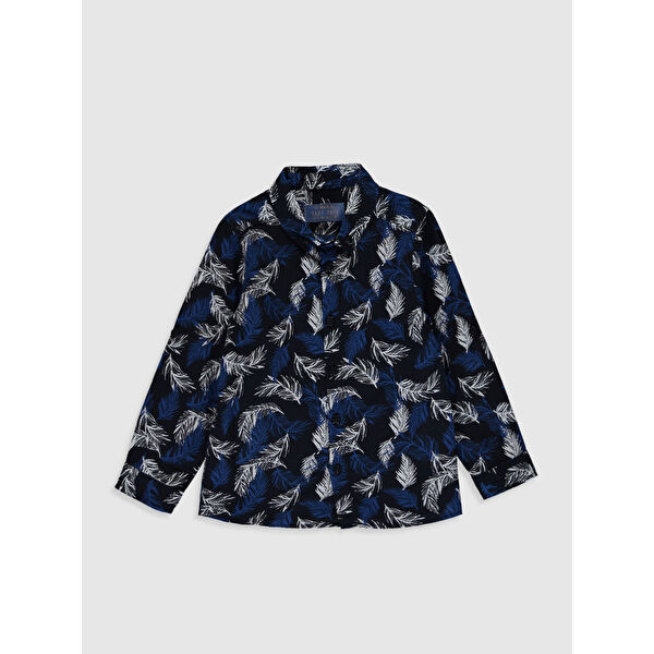 Erkek Bebek Desenli Gömlek  Aile Kombini