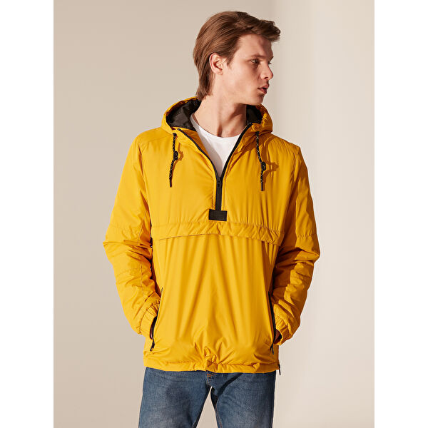 LCW CASUAL Slim Fit Kapüşonlu İnce Erkek Kanguru Mont