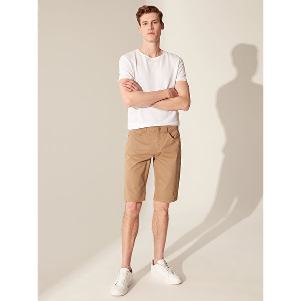Standart Kalıp Gabardin Erkek Şort