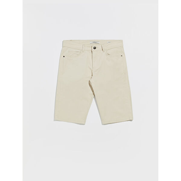 Standart Kalıp Gabardin Erkek Şort