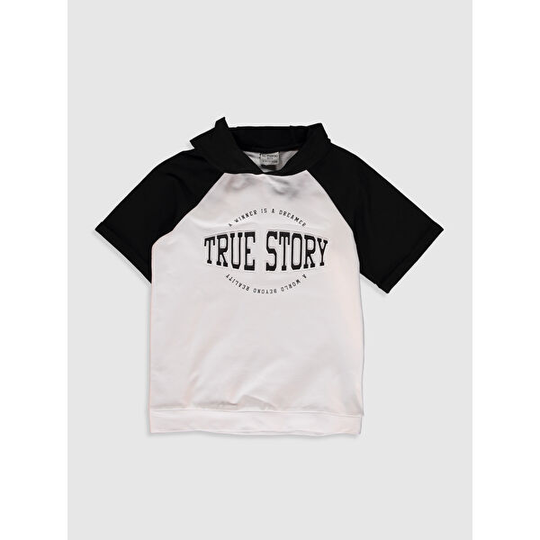 Erkek Çocuk Yazı Baskılı Kapüşonlu Sweatshirt Baba Oğul Kombini Erkek Çocuk Yazı Baskılı Kapüşonlu Sweatshirt Baba Oğul Kombini