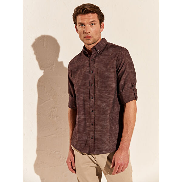 Regular Fit Kırçıllı Gömlek