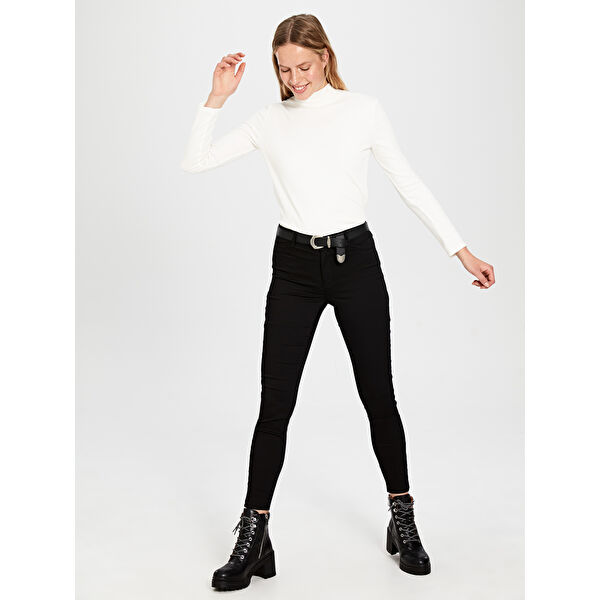 Normal Bel Super Skinny Kadın Jean Pantolon