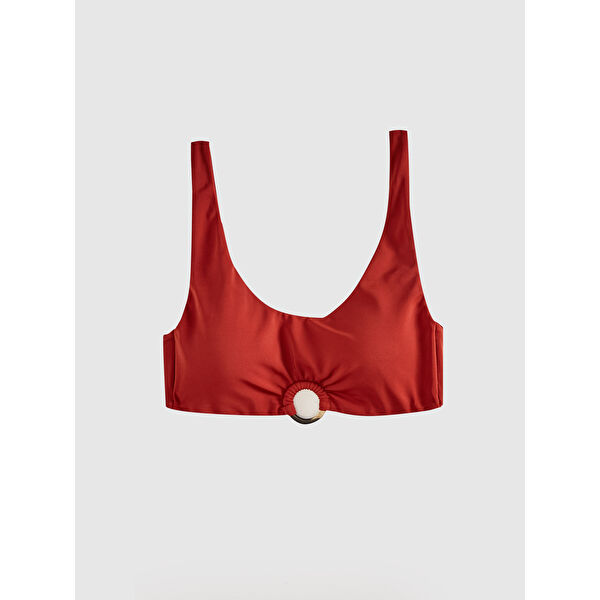 Toka Detaylı T-Shirt Bikini Üst