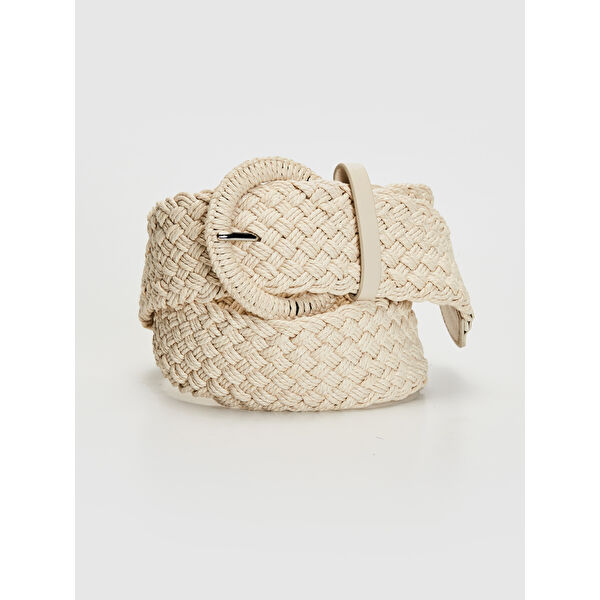 Örgü Detaylı Kadın Hasır Kemer Örgü Detaylı Kadın Hasır Kemer