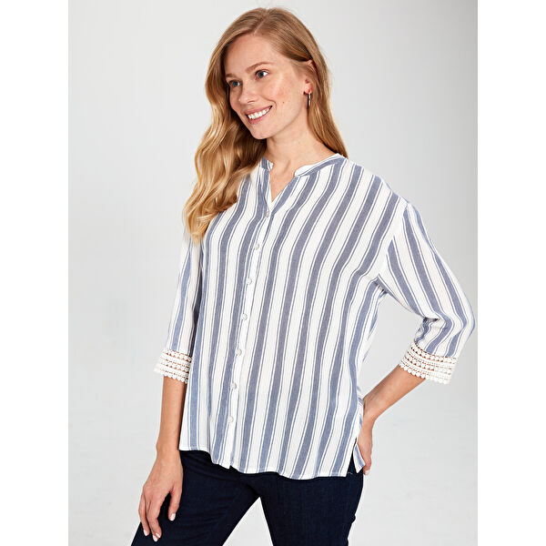 LCW GRACE Standart Fit Uzun Kollu Krinkle Kadın Gömlek