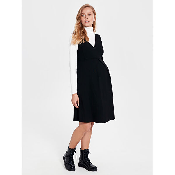 V Yaka Kolsuz Hamile Elbise