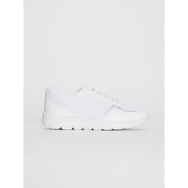 File Detaylı Bağcıklı Kadın Aktif Spor Ayakkabı