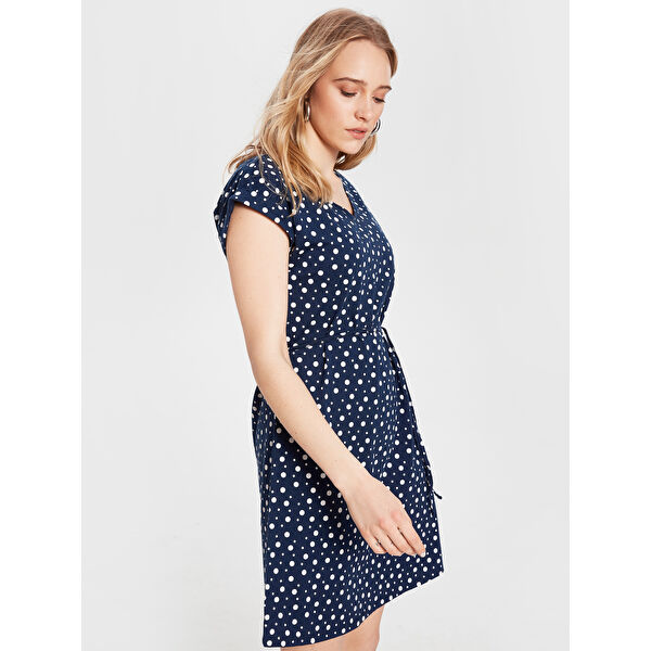 LCW CASUAL Standart Fit Kısa Kollu Penye Kadın Elbise