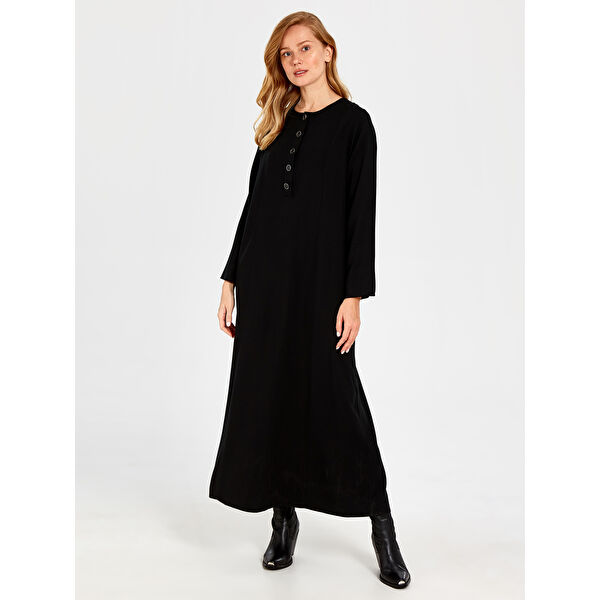 LCW GRACE Standart Fit Uzun Kollu Kadın Elbise