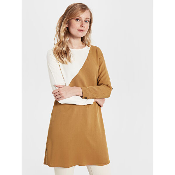 Renk Bloklu Viskon Tunik Renk Bloklu Viskon Tunik