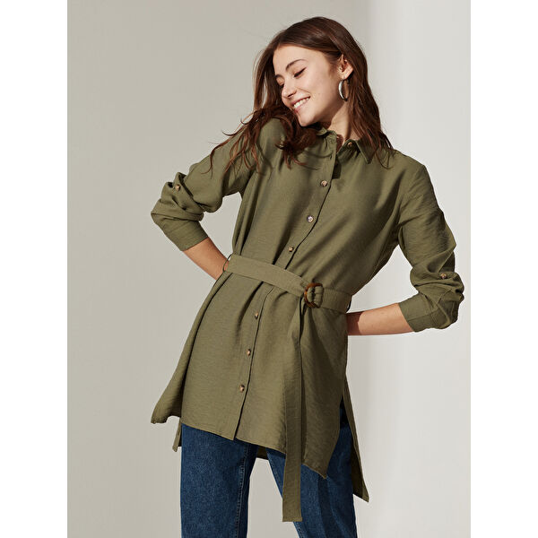 LCW CASUAL Uzun Kollu Poplin Kadın Tunik
