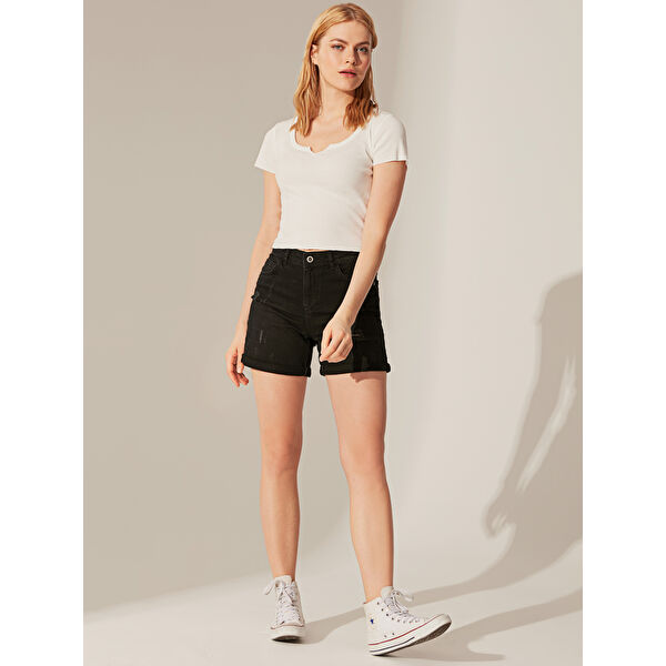 Boyfriend Kadın Jean Şort Boyfriend Kadın Jean Şort