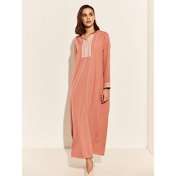 LCW GRACE Rahat Kalıp Uzun Kollu Krep Kadın Elbise