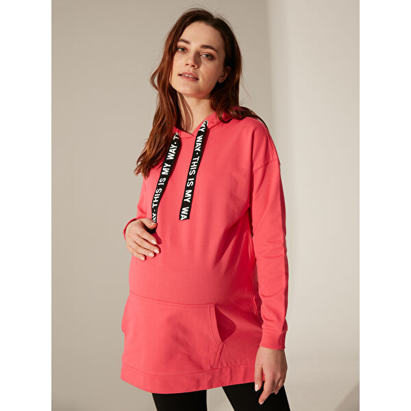 Hamile Kapüşonlu Sweatshirt