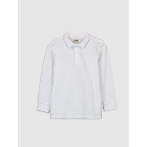 Polo Yaka Uzun Kollu Erkek Çocuk Tişört