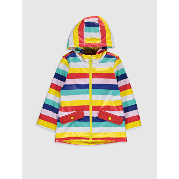 Kız Çocuk Kapüşonlu Kauçuk Yağmurluk