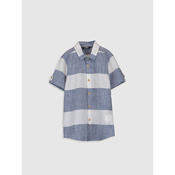 Kısa Kollu Poplin Erkek Çocuk Gömlek