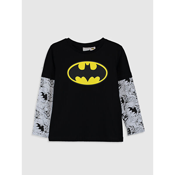 Erkek Çocuk Batman Baskılı Pamuklu Tişört
