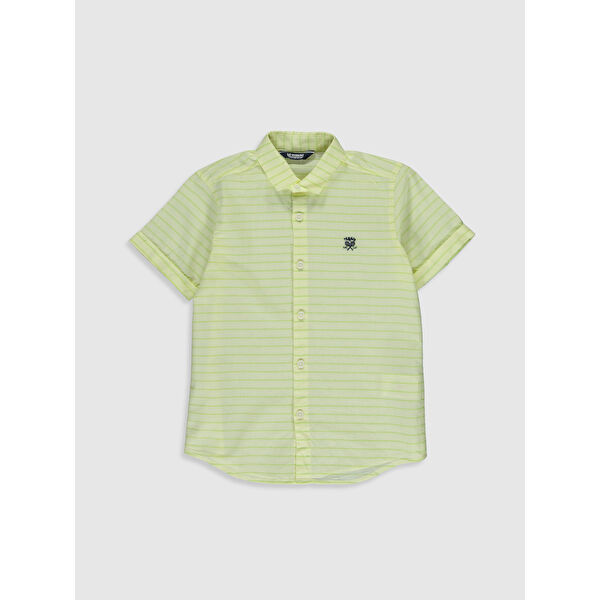 Kısa Kollu Poplin Erkek Çocuk Gömlek