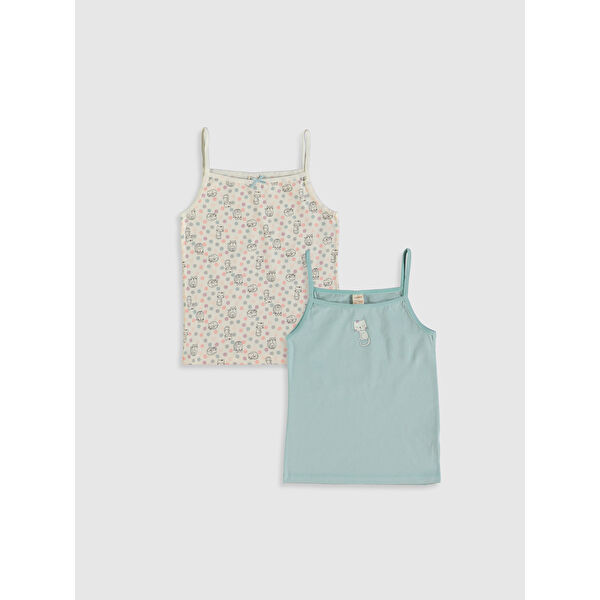 LCW GREEN Kız Çocuk Organik Pamuklu Atlet 2'li LCW GREEN Kız Çocuk Organik Pamuklu Atlet 2'li