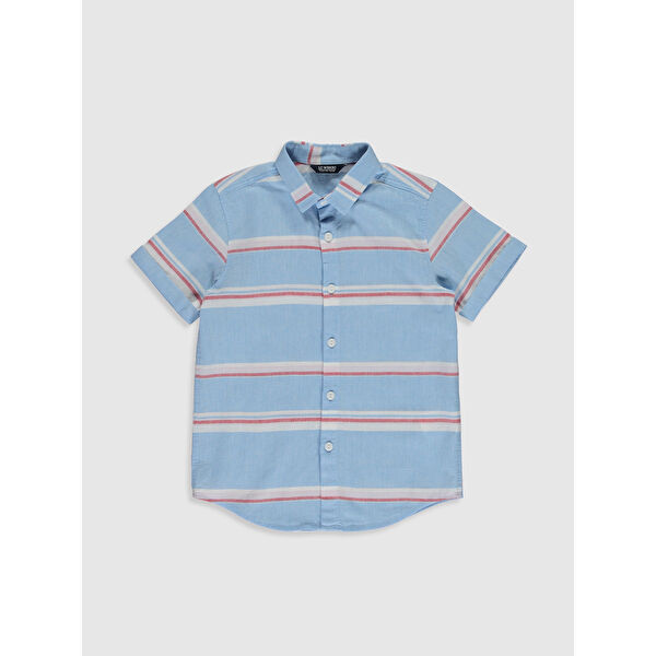 Kısa Kollu Poplin Erkek Çocuk Gömlek