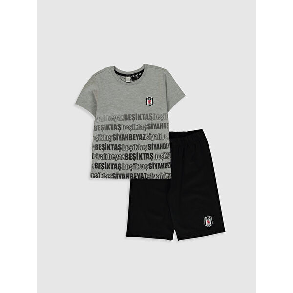 Erkek Çocuk Beşiktaş Baskılı Taraftar Pijama Takımı Erkek Çocuk Beşiktaş Baskılı Taraftar Pijama Takımı