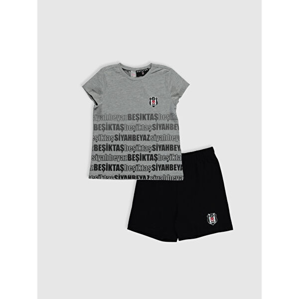 Aile Koleksiyonu Kız Çocuk Beşiktaş Amblemli Baskılı Taraftar Pijama Takımı Aile Koleksiyonu Kız Çocuk Beşiktaş Amblemli Baskılı Taraftar Pijama Takımı