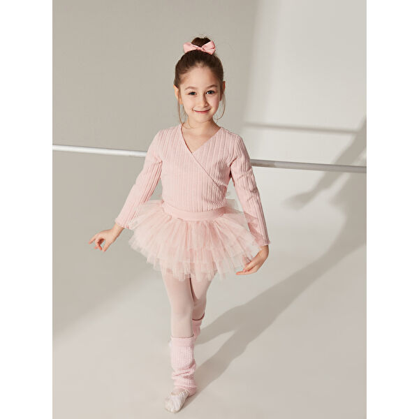 Beli Lastikli Fırfır Detaylı Kız Çocuk Tütü Etek