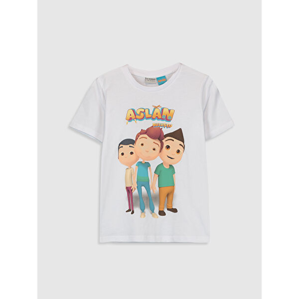 Erkek Çocuk Aslan Buluşçu Baskılı Tişört
