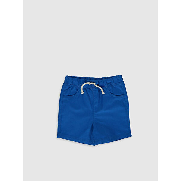Beli Lastikli Basic Gabardin Erkek Bebek Şort