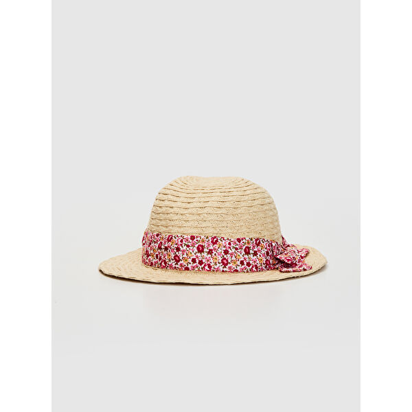 Kız Bebek Hasır Şapka