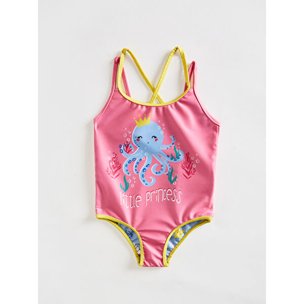 Kız Bebek Çift Taraflı Baskılı Mayo