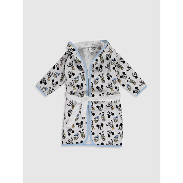 Kapüşonlu Disney Baskılı Erkek Bebek Bornoz Kapüşonlu Disney Baskılı Erkek Bebek Bornoz