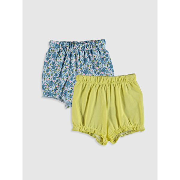 Kız Bebek Pamuklu Şort 2'li