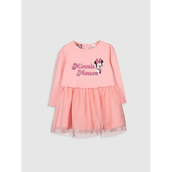 Kız Bebek Minnie Mouse Desenli Elbise