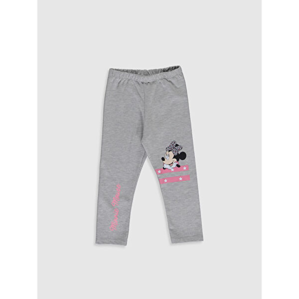Minnie Mouse Baskılı Kız Bebek Tayt