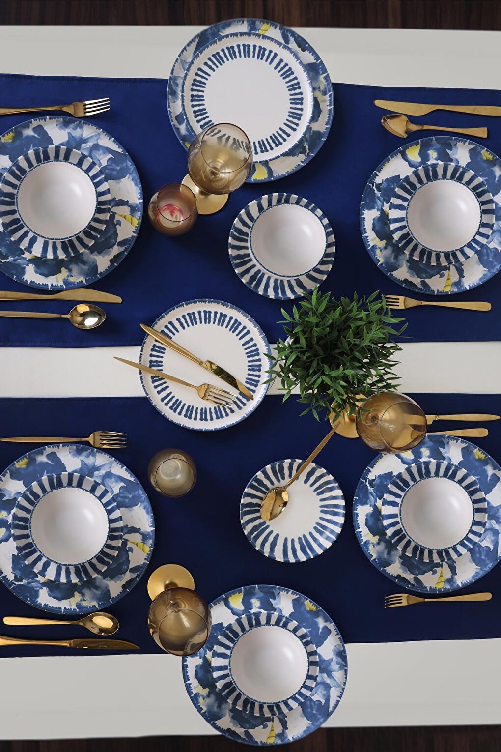 KARIŞIK Azure Yemek Takımı 24 Parça 6 Kişilik - S000180869-23173 | LCW