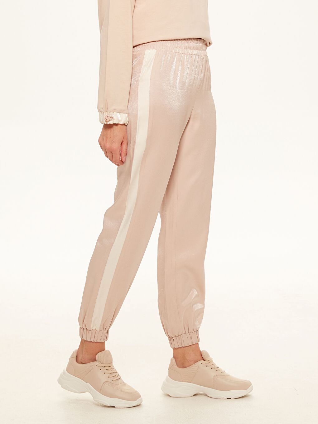 EKRU Şerit Detaylı Işıltılı Jogger Pantolon - 0SD247Z8-D6E | LCW