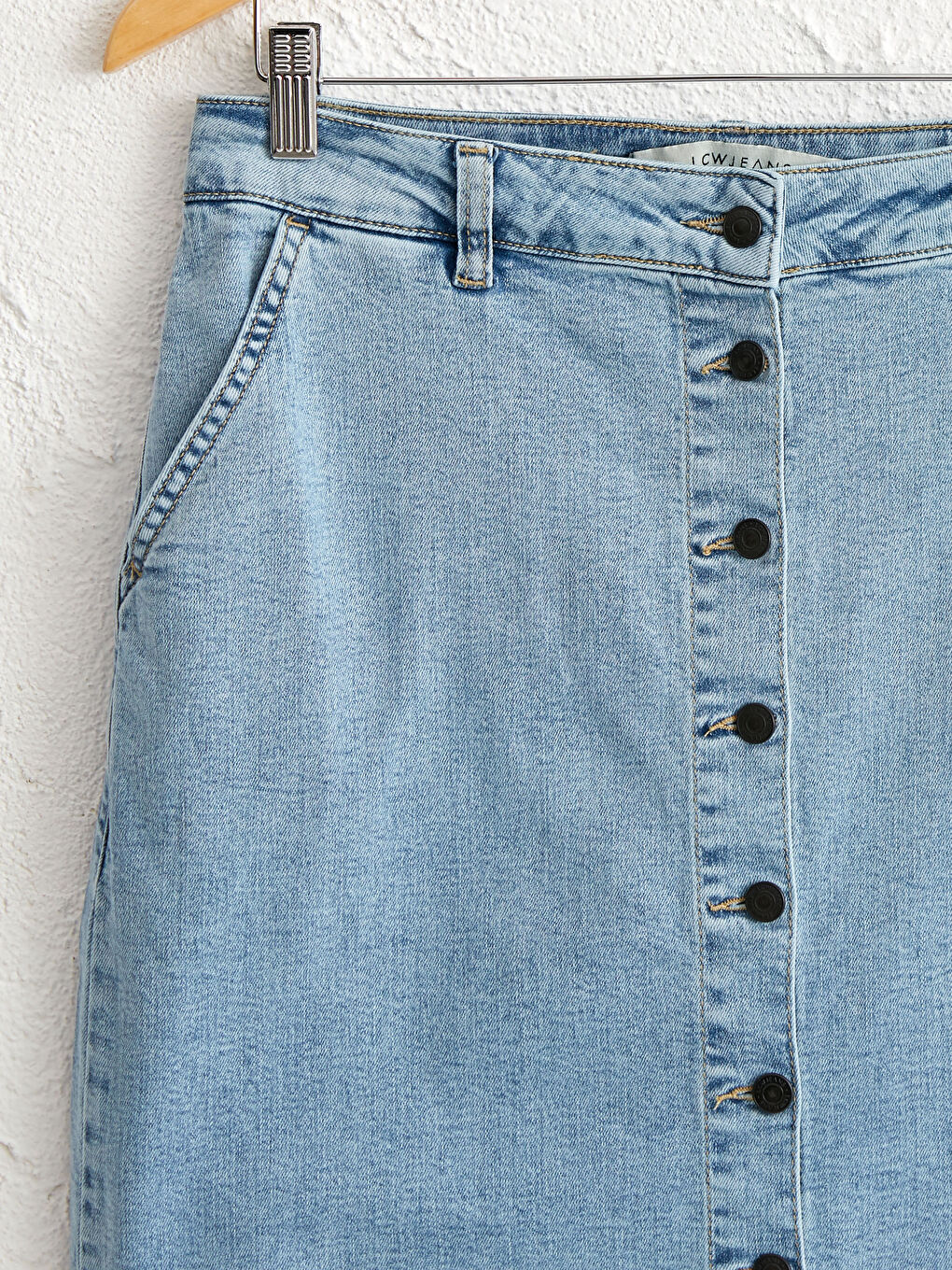 İNDİGO Önü Düğmeli Jean Etek - 0SR914Z8-H45 | LCW