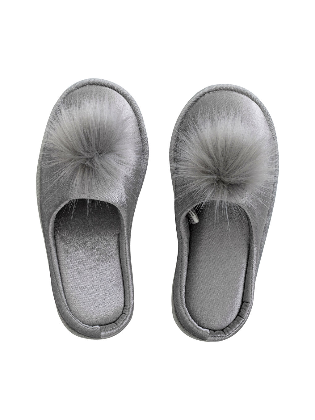Pompom Detailed Women's Velvet House Slippers -S2GD56Z8-S2S - S2GD56Z8 ...