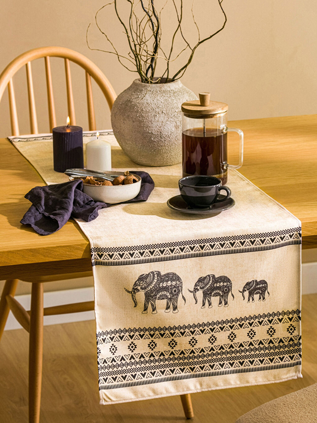 Elephant Printed Runner 45x150 Cm -S3FG59Z8-F9C - S3FG59Z8-F9C - LC Waikiki