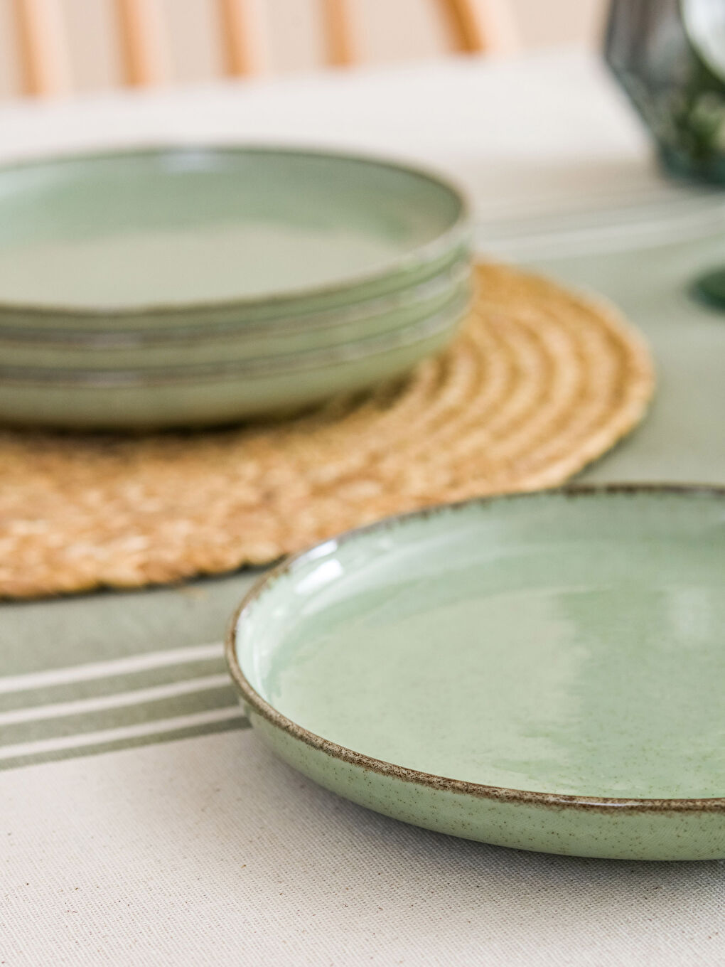 YEŞİL Düz Porselen Servis Tabağı Seti 4'lü - S3GN58Z8-V3W | LCW