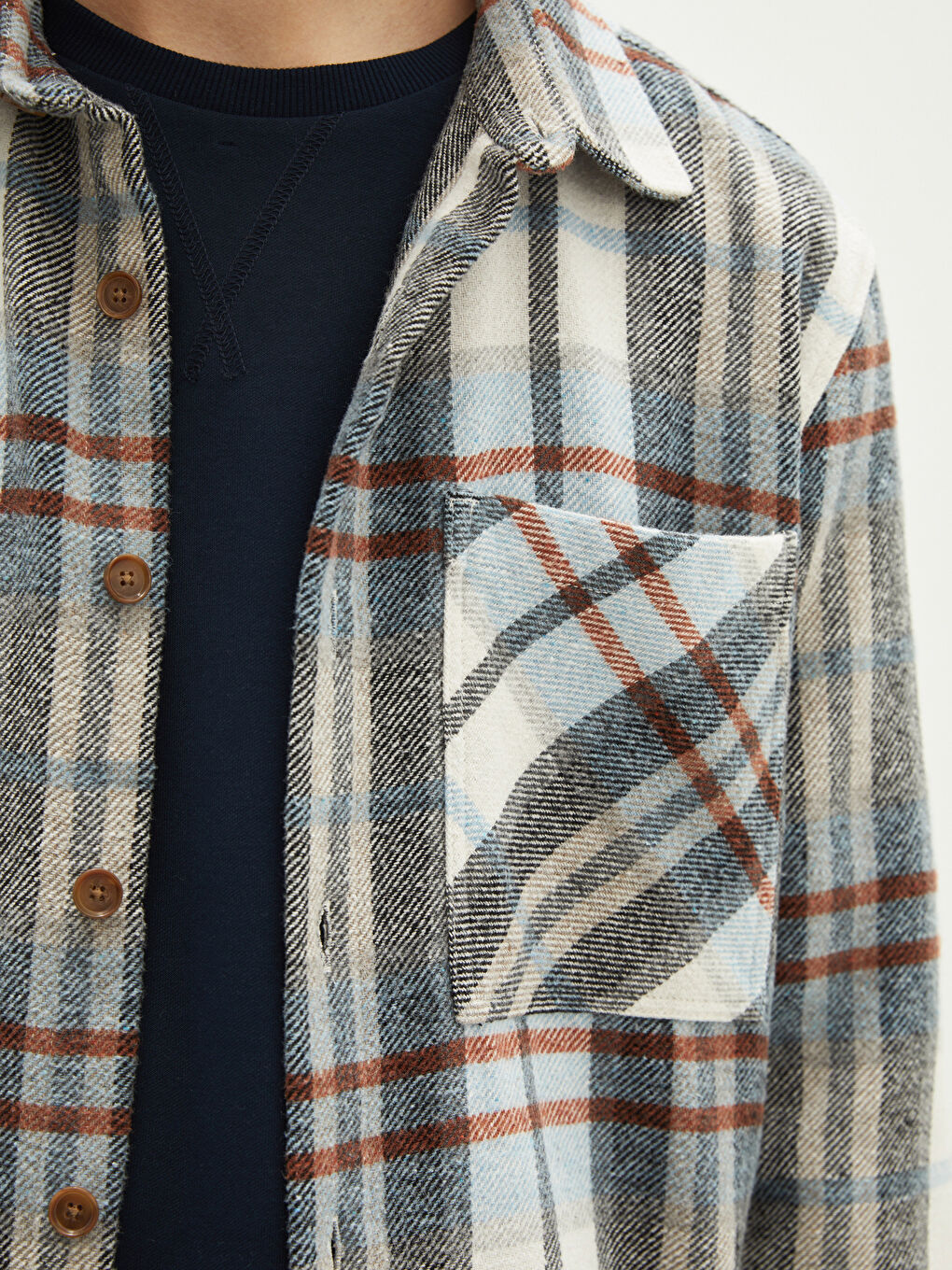 Regular Fit Long Sleeve Plaid Men's Lumberjack Shirt Jacket -W1DM34Z8 ...