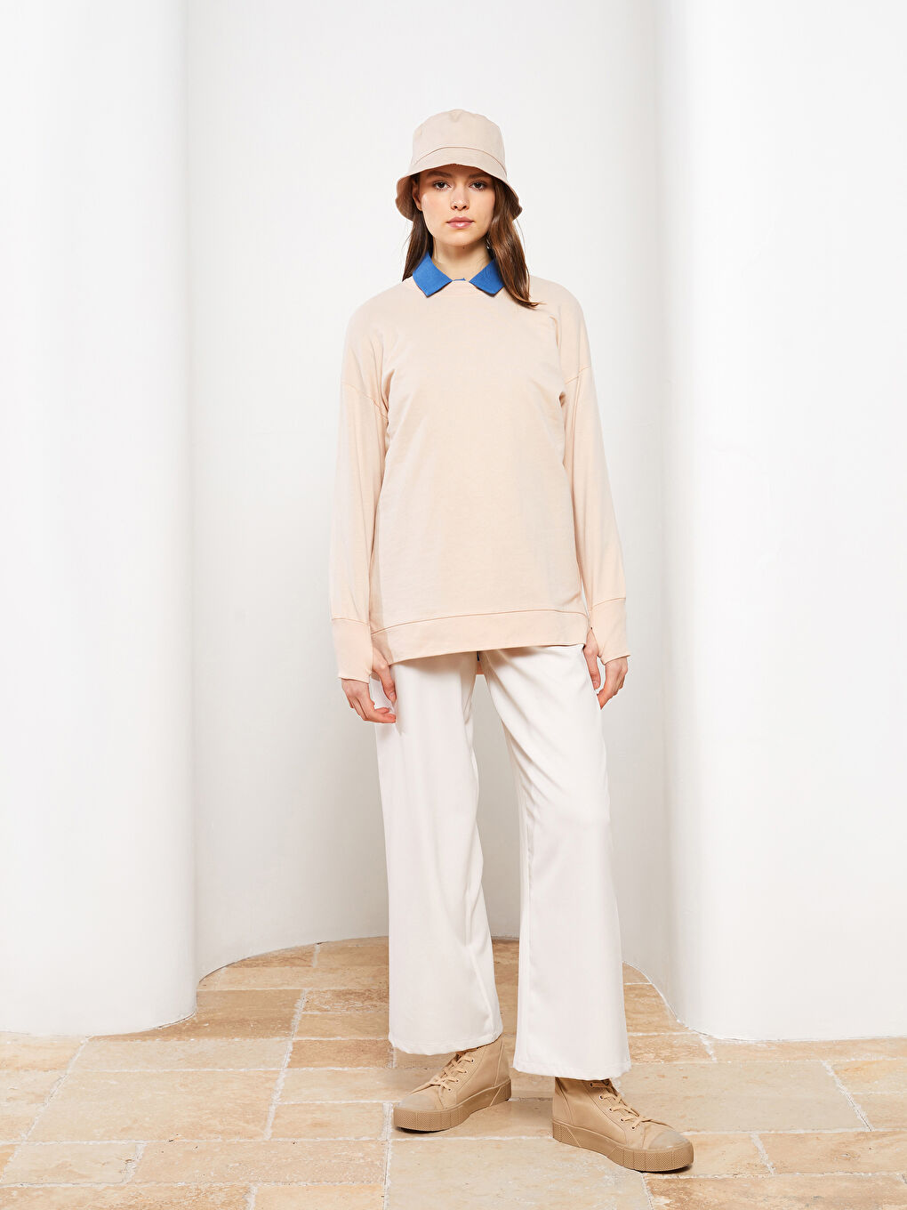 BEJ Kadın Düz Bucket Şapka - S20585Z8-TDV | LCW