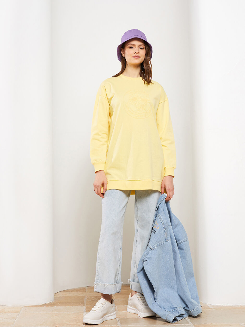 Women's Flat Bucket Hat -S20585Z8-UXV - S20585Z8-UXV - LC Waikiki