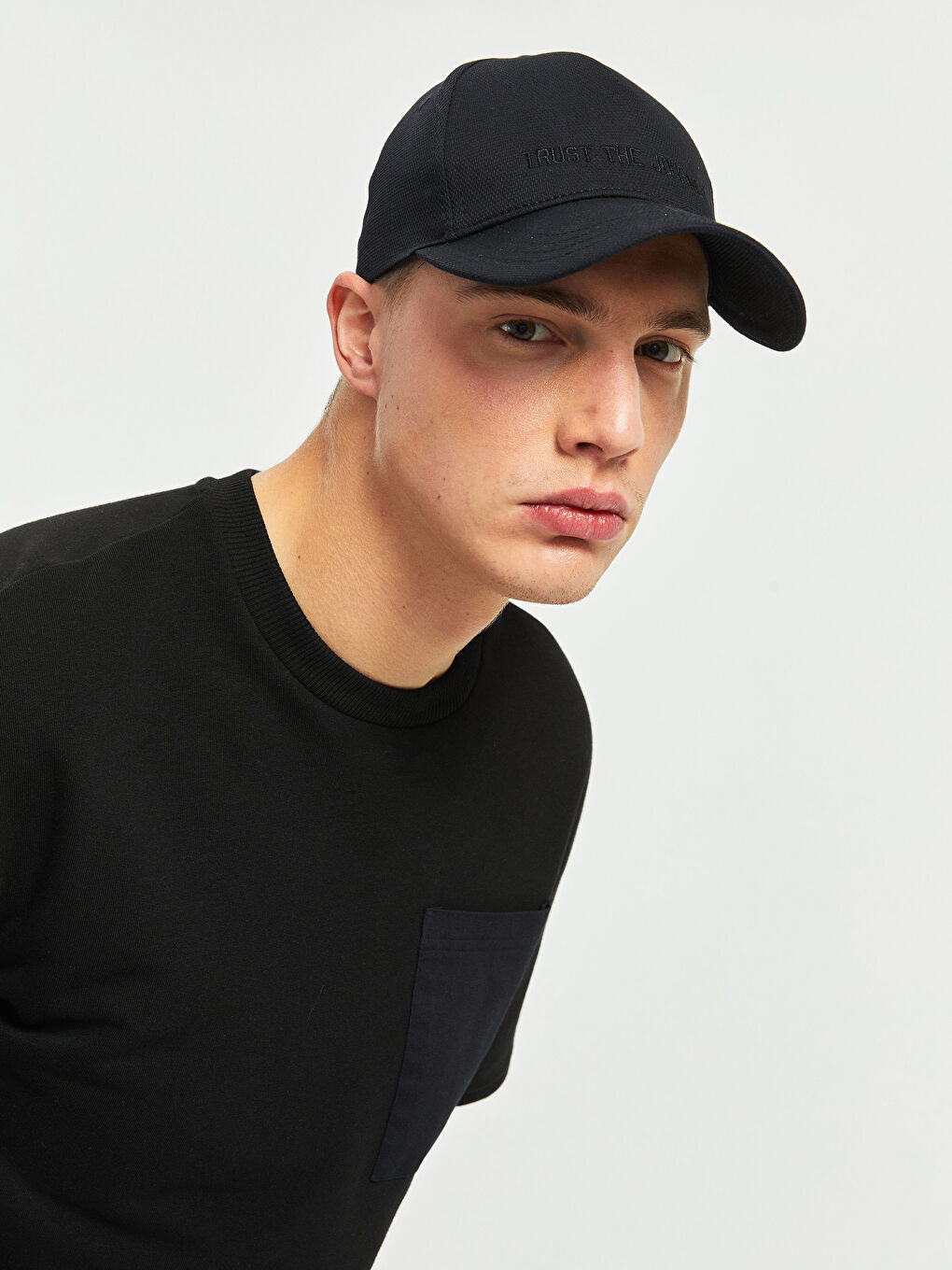 Text Embroidered Men's Cap Hat -S22810Z8-HUC - S22810Z8-HUC - LC Waikiki