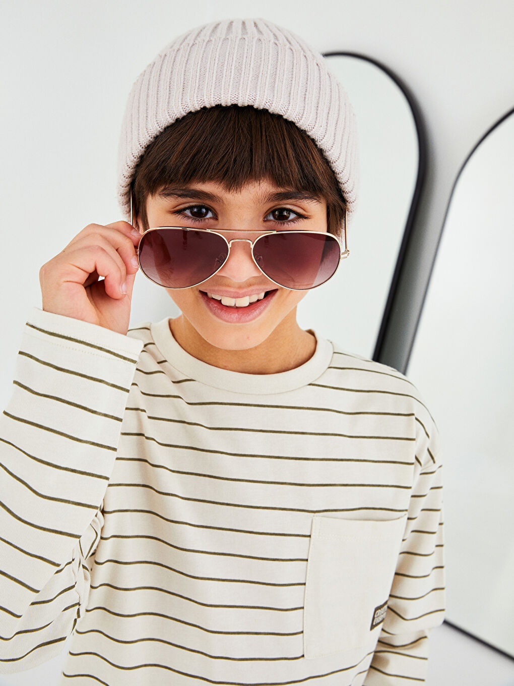 T-shirt Garçon Rayé à Manches Longues Et Col Rond -S23198Z4-LQA ...